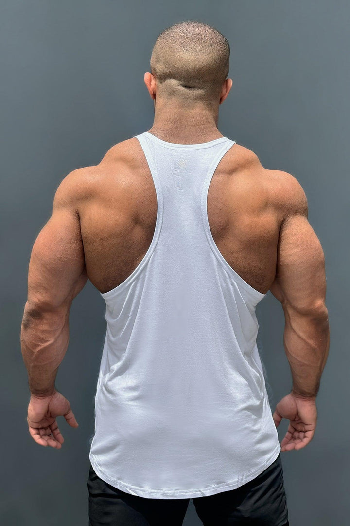 Classic Bodybuilding Racerback Stringer - Off White – Jed North