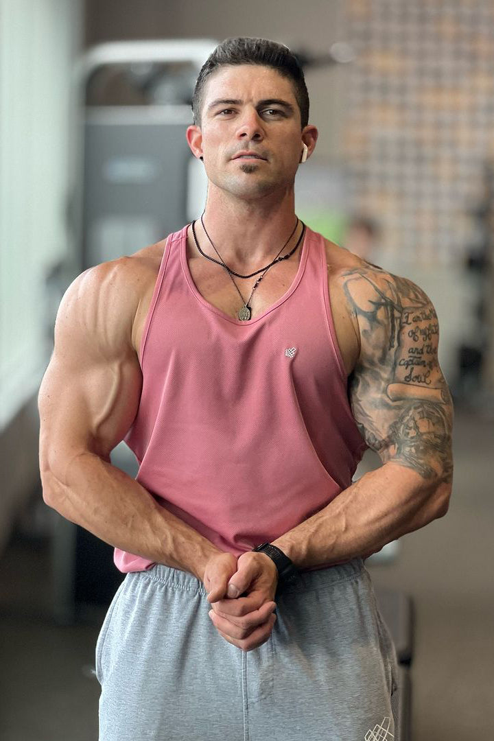 Fast-Dry Bodybuilding Workout Stringer - Salmon – Jed North